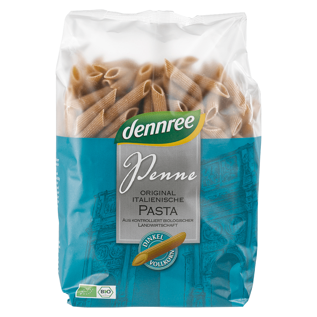 Bio Dinkel Vollkorn Penne von dennree bei greenist.de