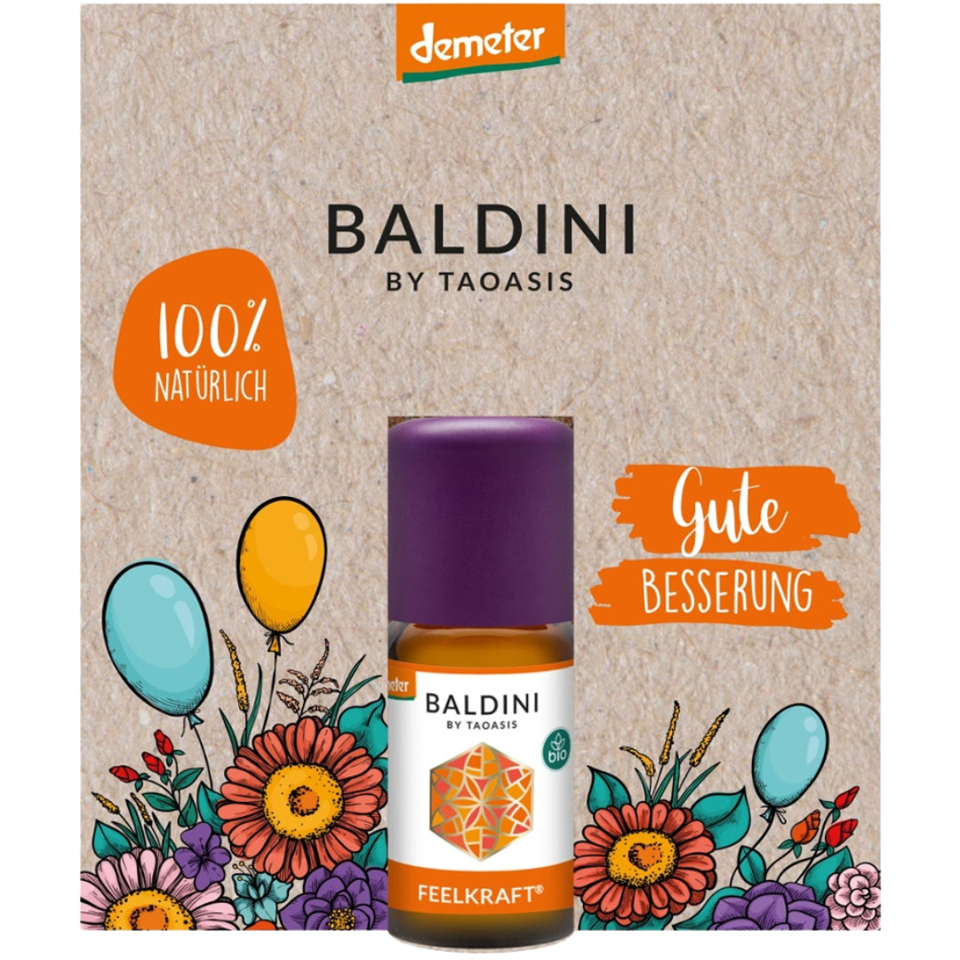 Gute Besserung Mini-Duftset mit Holzblume von Baldini bei greenist.de